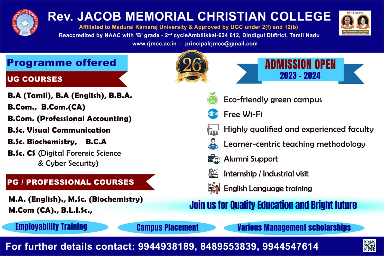 College Principal - Rev. Jacob Memorial Christian College
